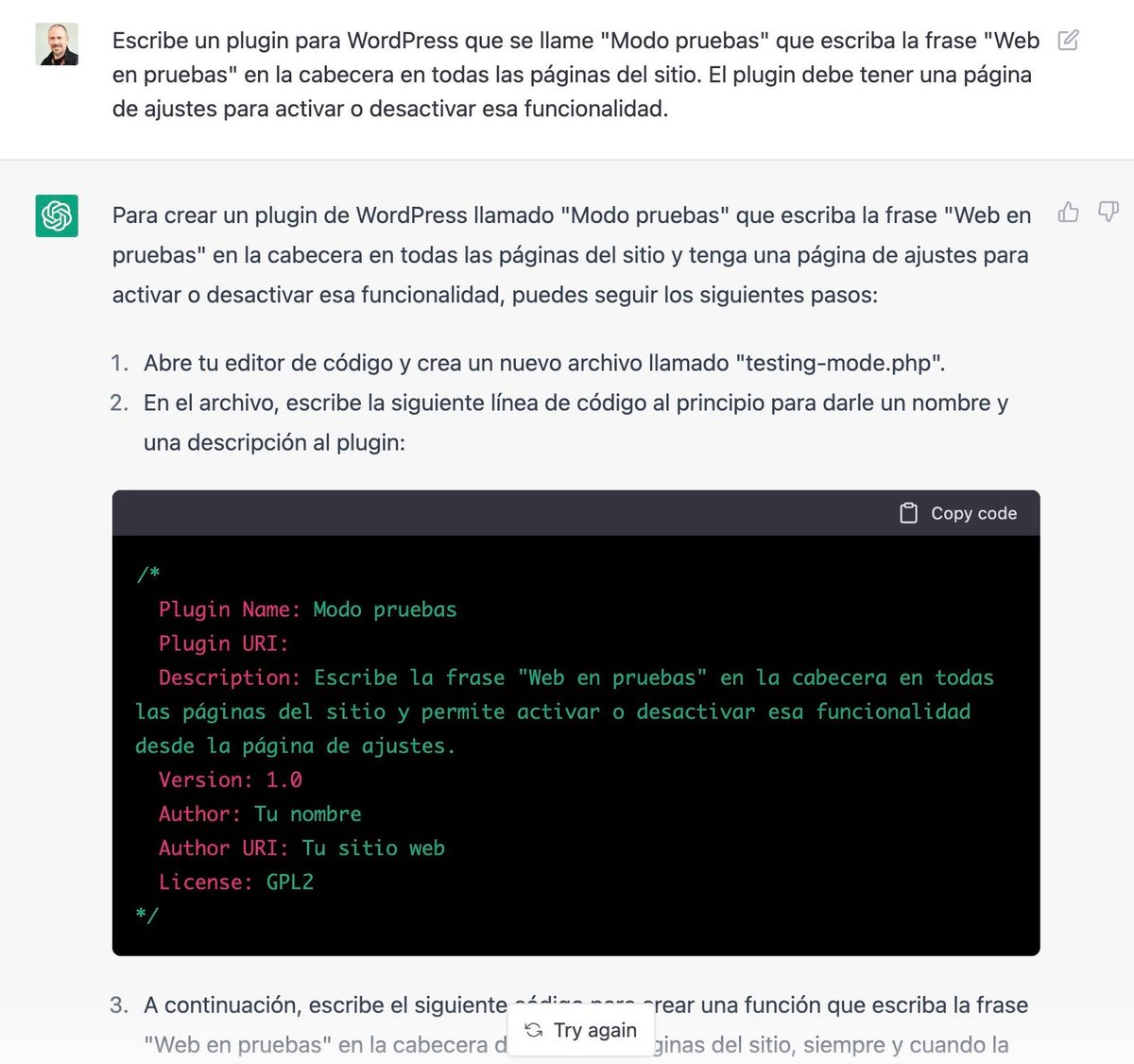 Cómo escribir un plugin para WordPress con una inteligencia artificial ...